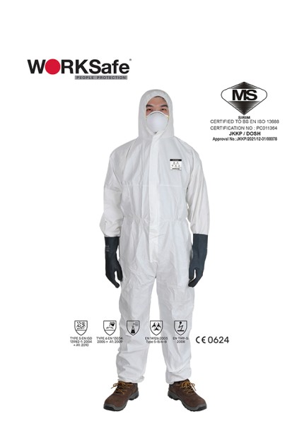 WORKSafe® CHEMPRO 1800 LIMITED WEAR LIFE HOODED COVERALLS