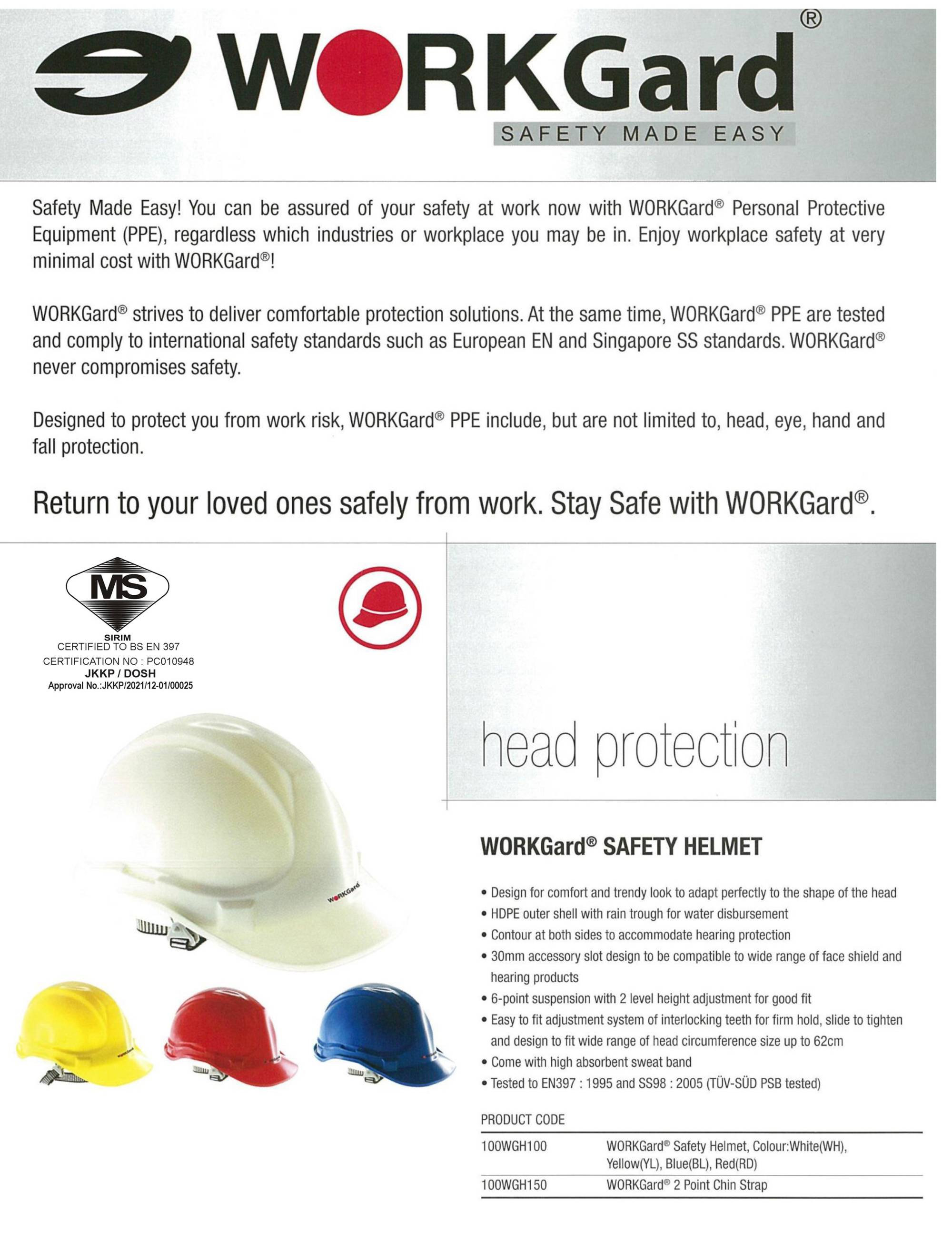 Workgard Safety Industrial Helmet