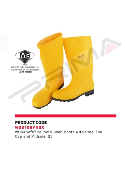 WORKSafe YELLOW 108 HIGH-CUT VULCAN BOOTS (S5)