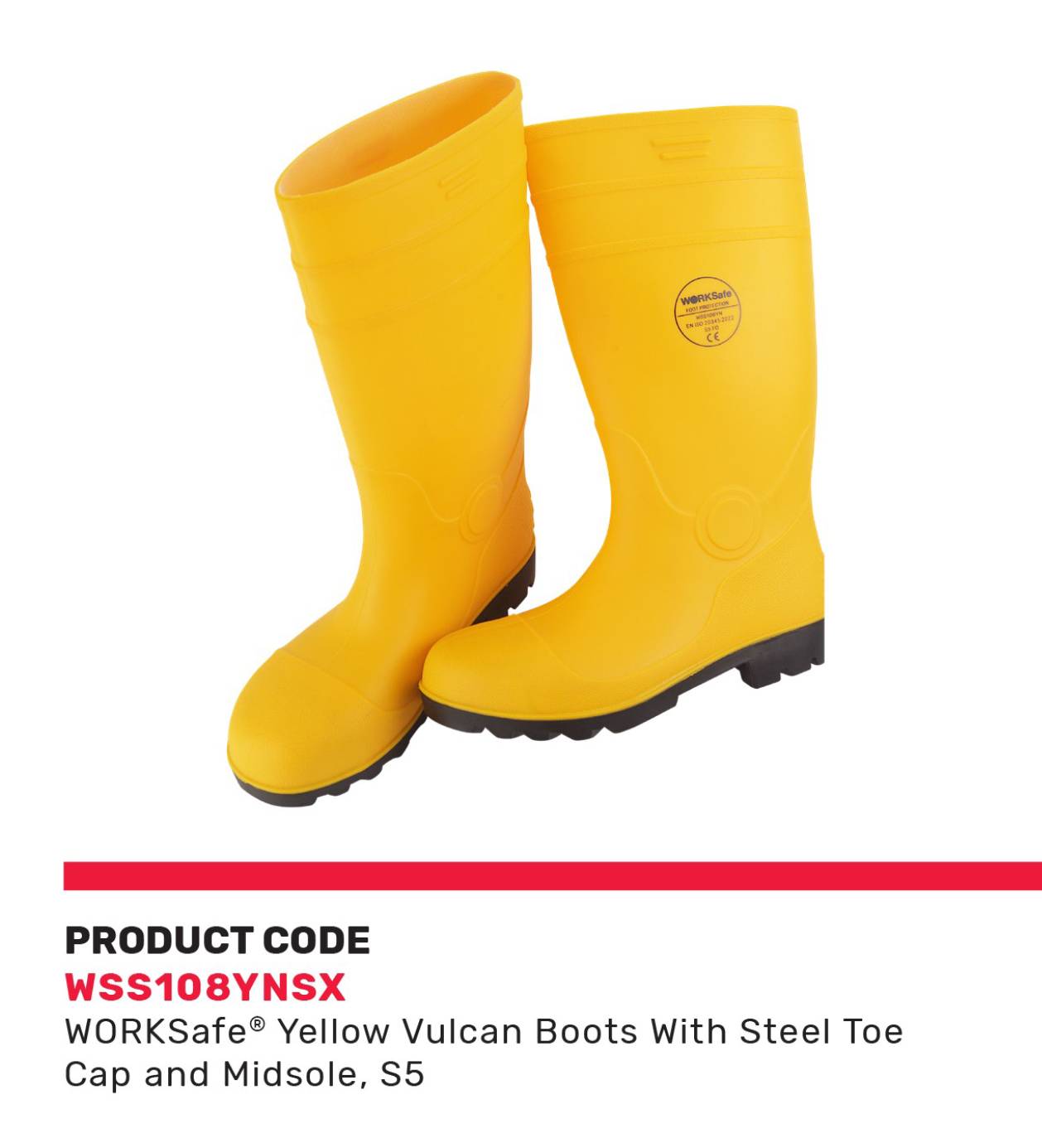 WORKSafe YELLOW 108 HIGH-CUT VULCAN BOOTS (S5)