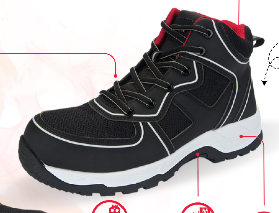 WORKSAFE STARFIRE-L LOW CUT, BLACK MESH MICROFIBER, EVA/RUBBER SOLE, S1P